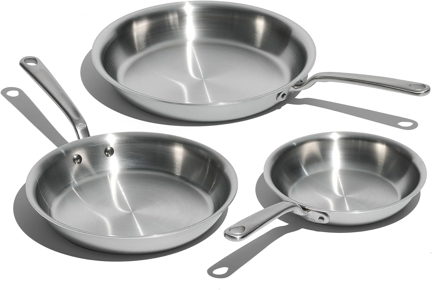 Cookware - 12-Inch Stainless Steel Frying Pan - 5 Ply Stainless Clad ...