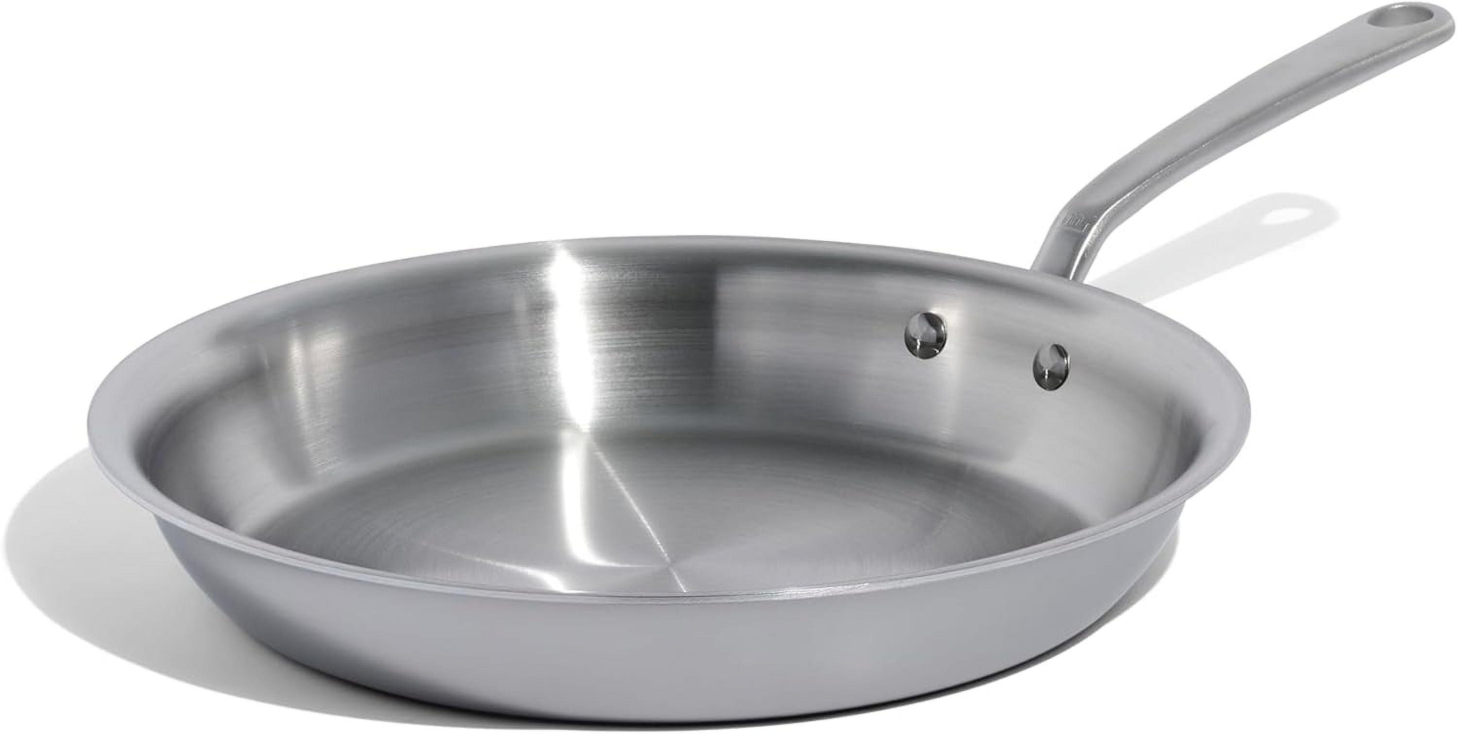 Cookware - 12-Inch Stainless Steel Frying Pan - 5 Ply Stainless Clad ...