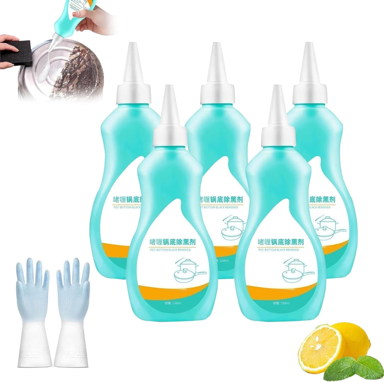 Cookware Bottom Gel Cleaner, Magic Gel Cleaner for Pots and Pans, gel ...