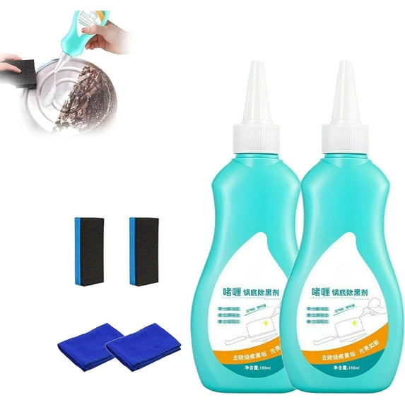 Cookware Bottom Gel Cleaner, Pot Bottom Black Scale Cleaner Gel ...