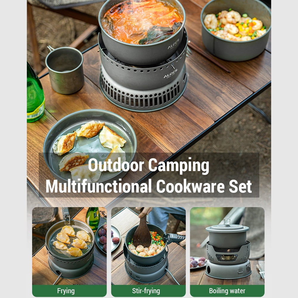 Cookware,Cookware Kit With Set Picnic Bbq Cookware Portable Stove ...
