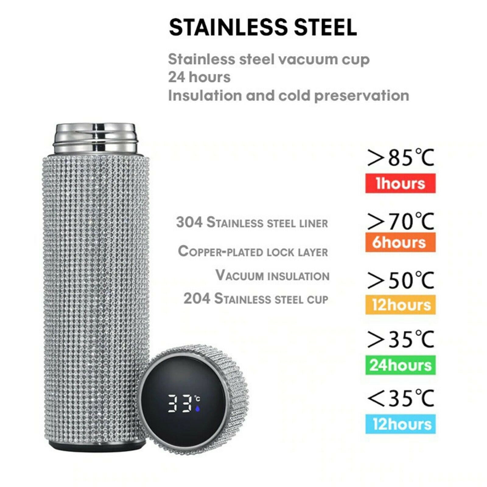 Cookware Creative Diamond Thermo Bottle Water Bottle Stainless Steel ...