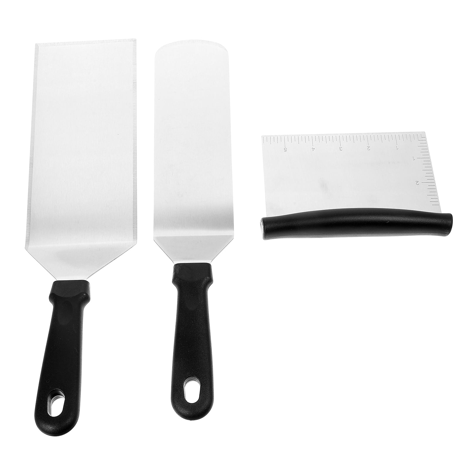 ifundom Stainless Steel Kitchen Utensils Shovel Black 3Pcs 14.54X3.93X2 ...