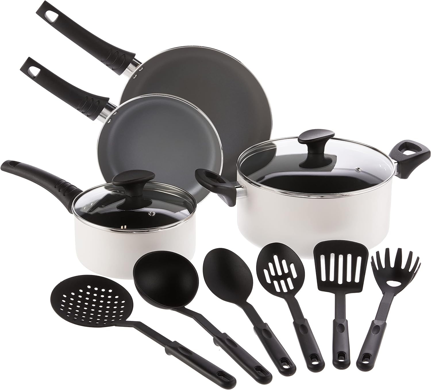 Cookware Set, 12 Piece Pots and Pans with Utensils, Nonstick PFOA Free ...