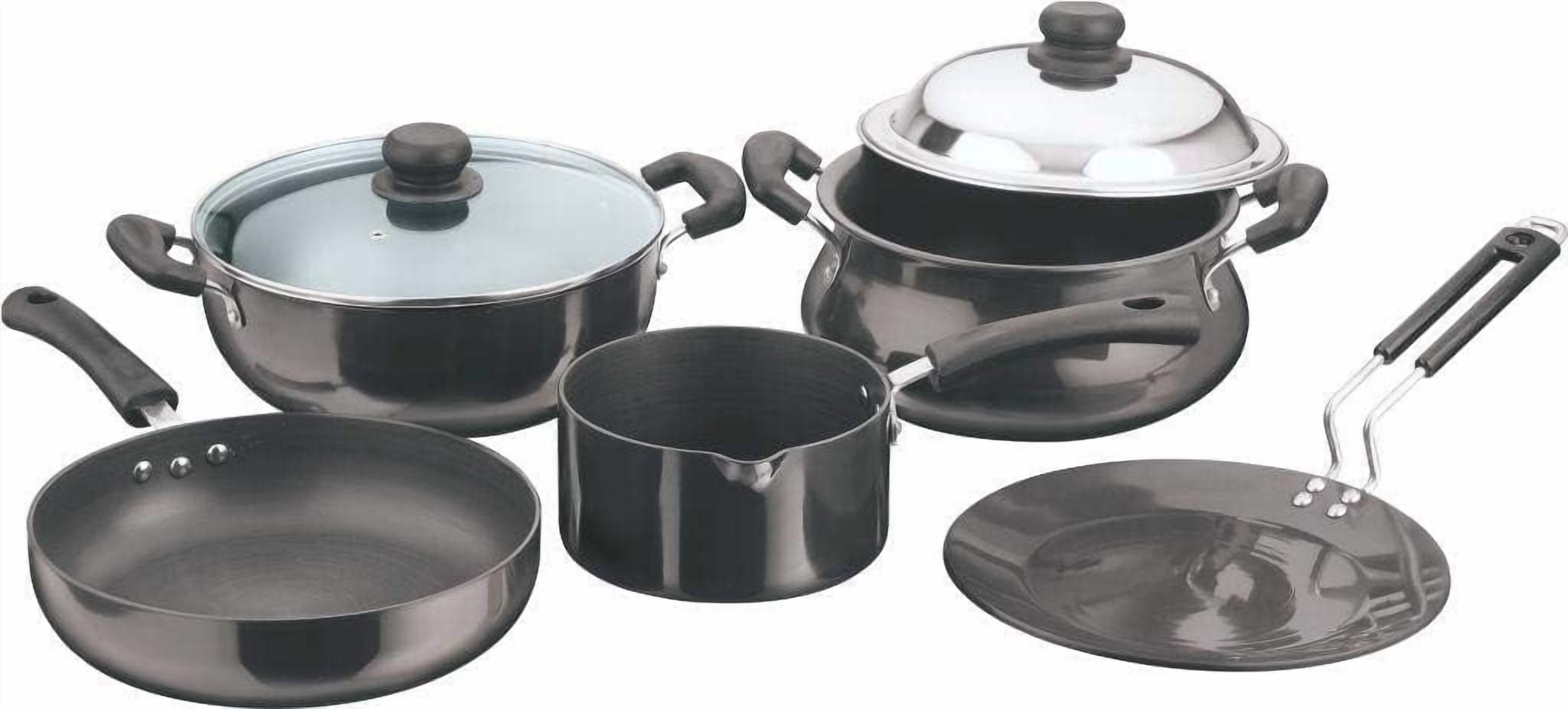 Cookware Set, Black, Hacm-5, 5 Pieces - Walmart.com