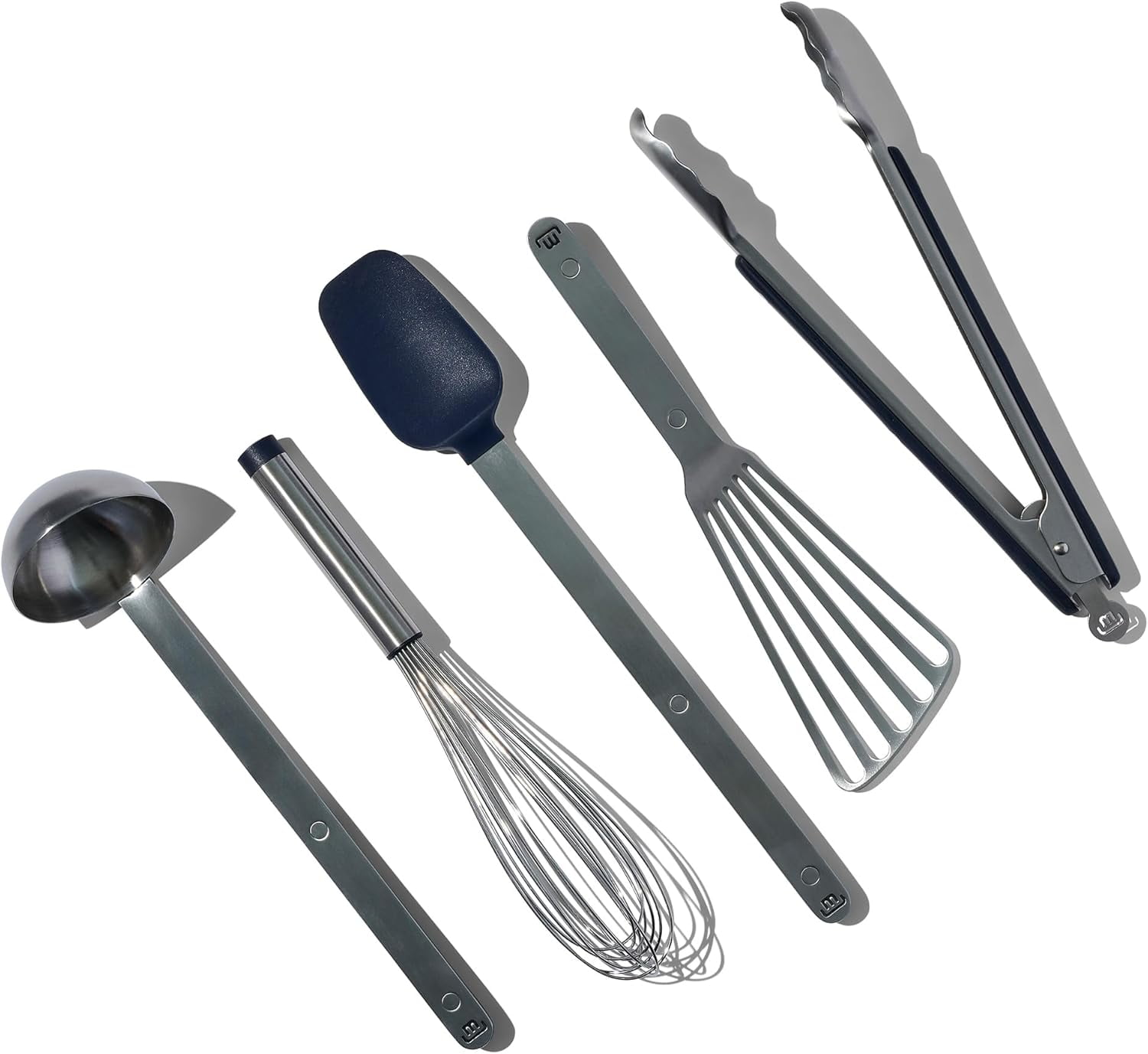 Cookware - Stainless Steel Kitchen Utensil 5-piece Set - Ladle, Tongs ...