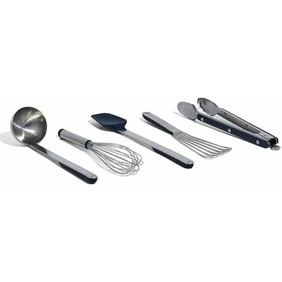 Cookware - Stainless Steel Kitchen Utensil 5-piece Set - Ladle, Tongs ...