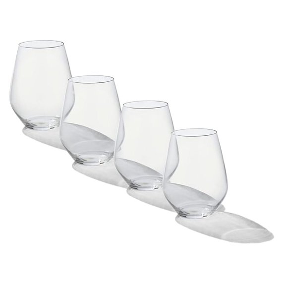 Cookware - Stemless Crystal Wine Glasses - Set of 4 - Crafted in ...