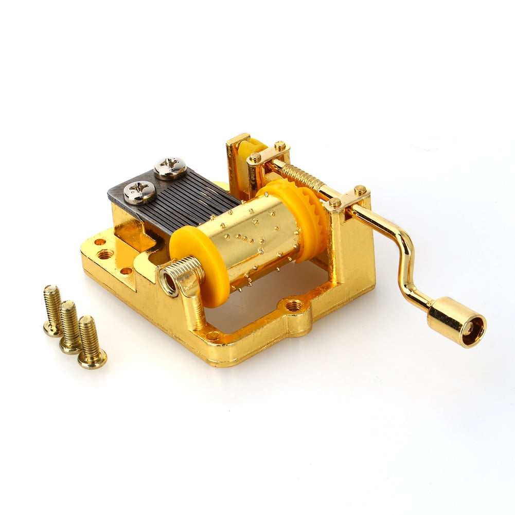 Cool 18 Notes DIY Mechanical Musical Box Golden Music Movement ...