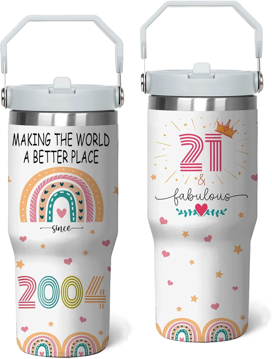 Cool 21st Birthday Gifts for Her 40oz Tumbler 2004 Gift for 21 Year ...