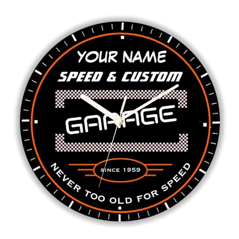Cool 3D Car Service Repair Garage Owner Tire Wheel Round Wall Clock for ...