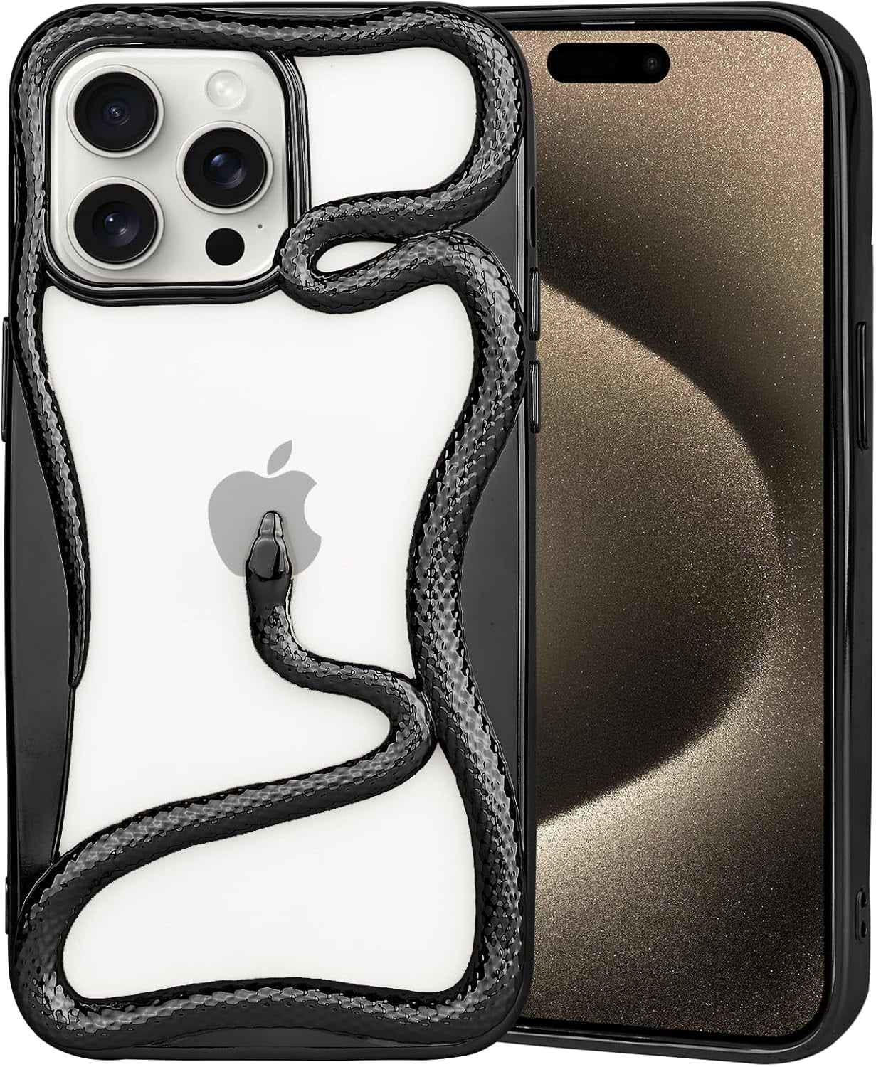 Cool 3D Snake Cases for iPhone 16 Pro, Creative Hollow Dissipate Heat ...