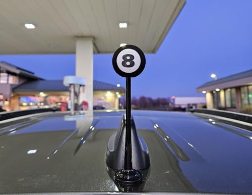 Cool 8 Ball Pool Billiards Car Topper/Antenna Ball with Magnetic Roof ...