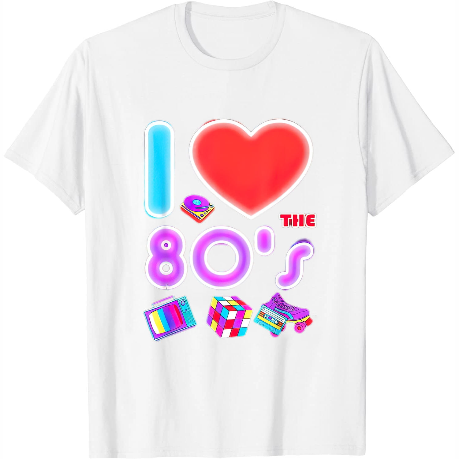 Cool 80s Art For Men Women I Love 80's Eighties 1980s Party T-Shirt ...