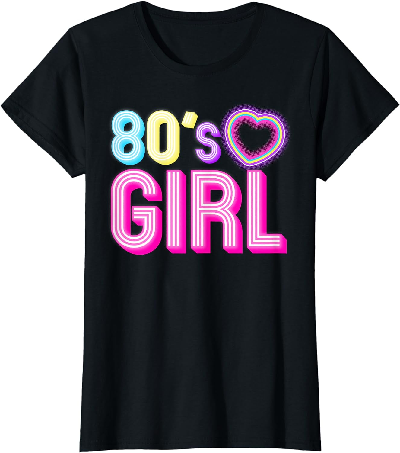 Cool 80s Girl For Women Mom 1980's Birthday Retro Costume T-Shirt ...