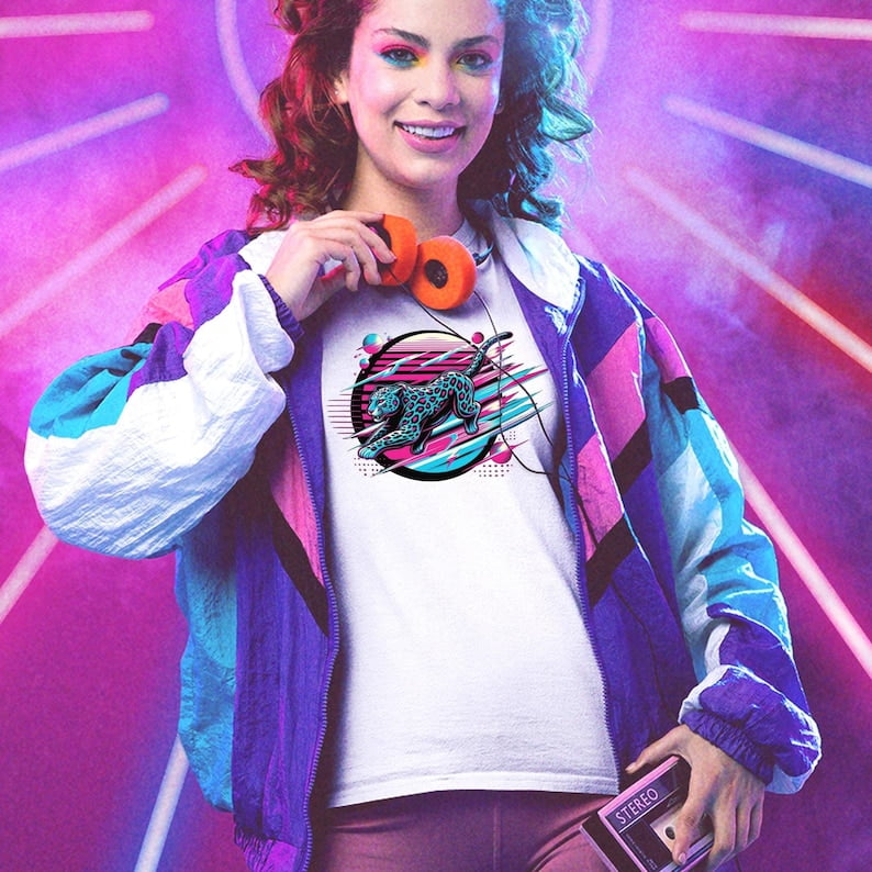 Cool 80s Leopard T-Shirt, Retro 80s Vibes, Neon Hot Pink Party Tee ...