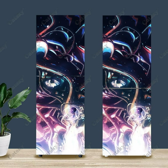 Cool Abstract Art Refrigerator Stickers Home r Kitchen Murals DIY Wall ...