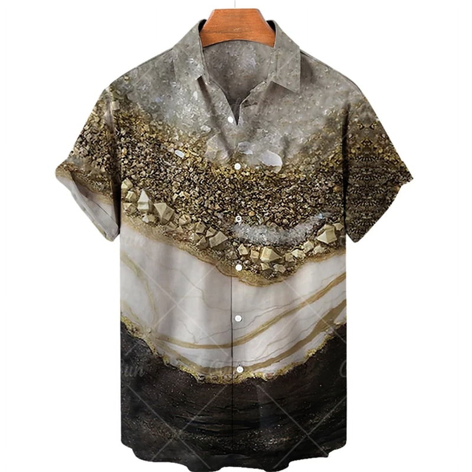 Cool Abstract Rendering Tie Dye 3d Print Pattern Hawaiian Shirts Retro ...