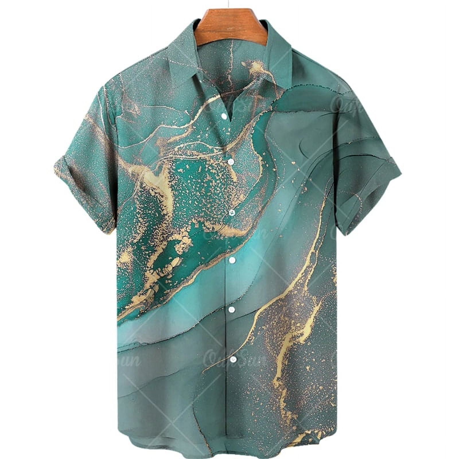 Cool Abstract Rendering Tie Dye 3d Print Pattern Hawaiian Shirts Retro ...