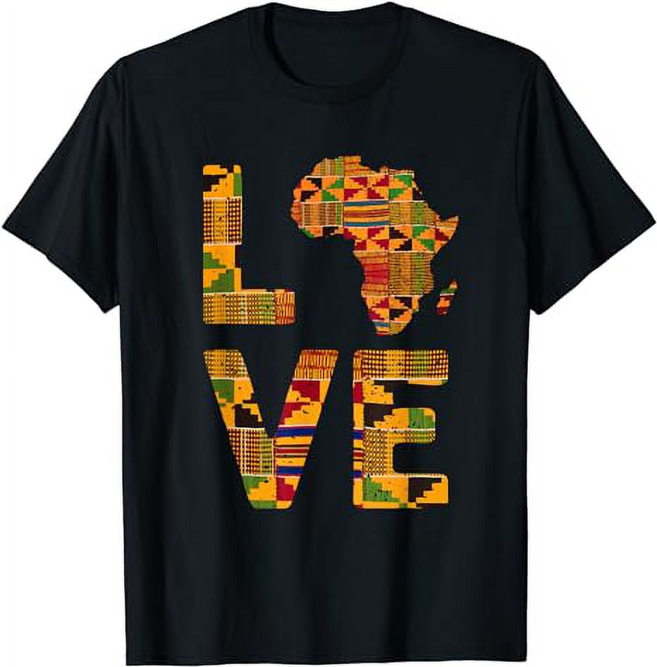 Cool Africa Map For Men Women Traditional Africa Kente Cloth T-Shirt ...