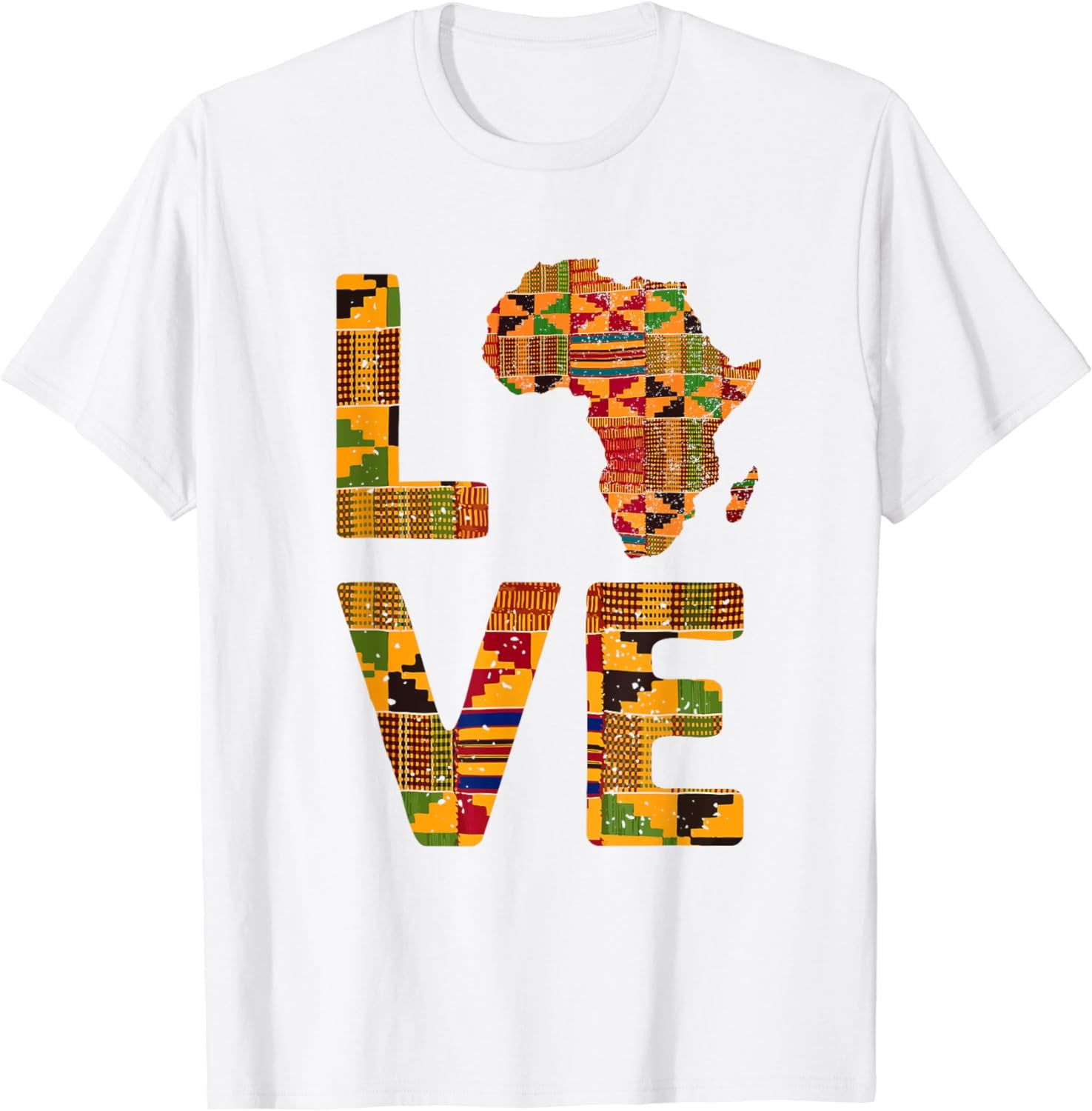 Cool Africa Map For Men Women Traditional Africa Kente Cloth T-Shirt ...