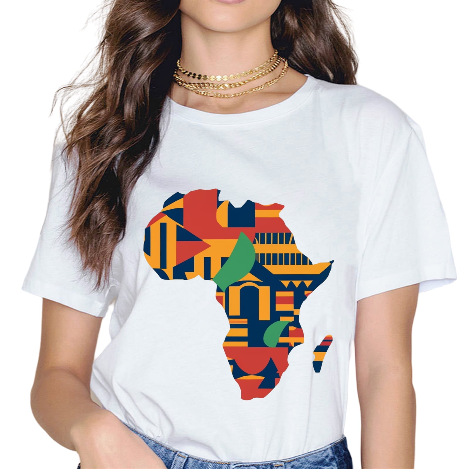 Cool Africa Map Kente Cloth Gift African Lover T-Shirt - Walmart.com