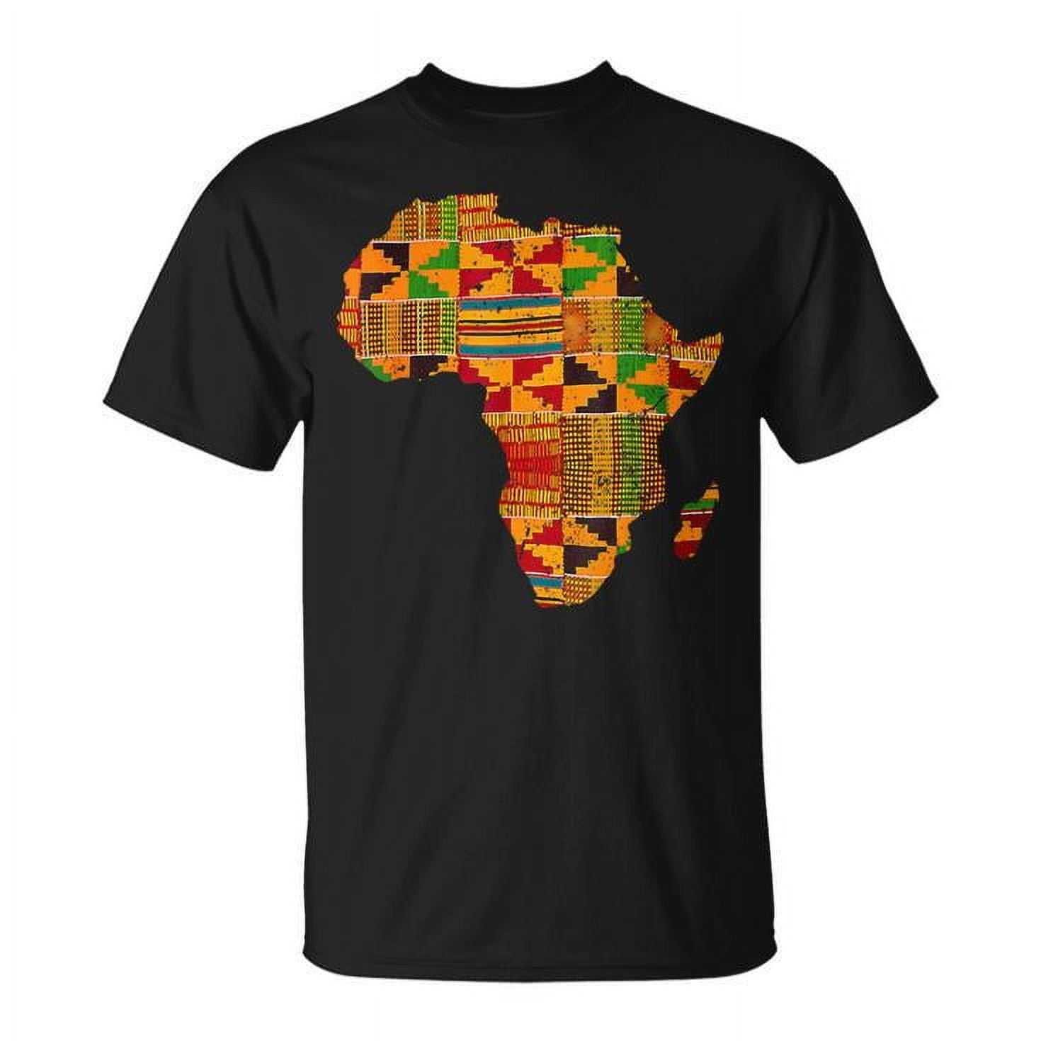 Cool Africa Map T-Shirt – Kente Cloth Design for African Lovers, Cultural Pride Graphic Tee ...