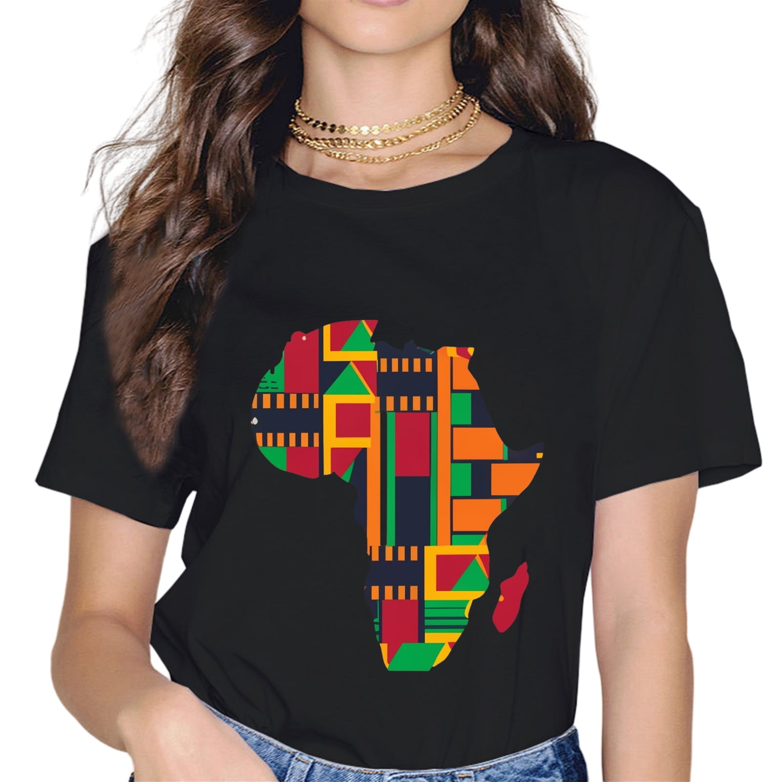 Cool Africa Map Traditional Africa Kente Cloth T-Shirt - Walmart.com