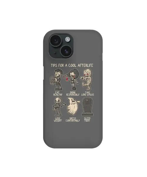 Cool Afterlife Funny Skeleton Summer Phone Case for iPhone 16 15 14 13 ...