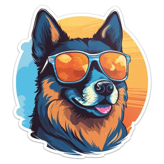 Cool Akita Dog Sticker Phone Decal Water Bottle Stickers Car Decals ...
