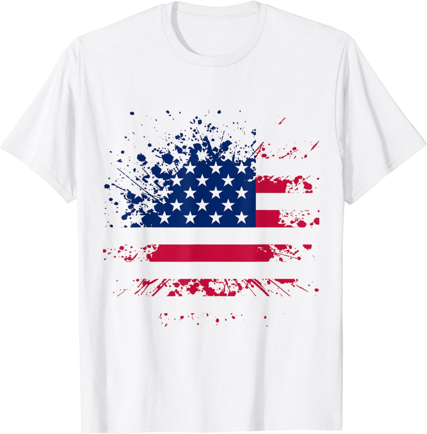 Cool American USA Flag Starburst Graffiti T-Shirt - Walmart.com