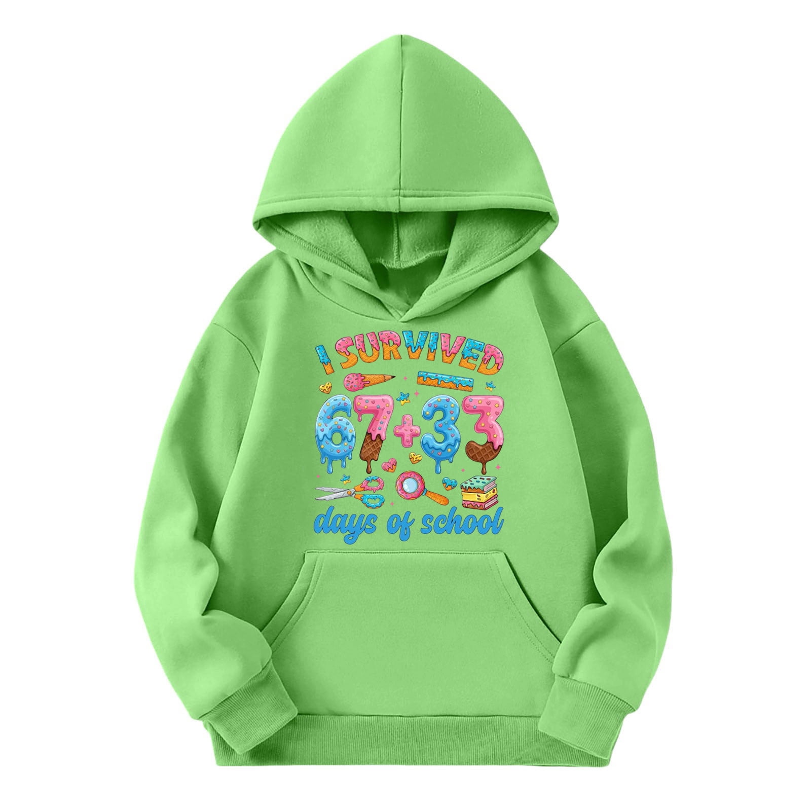 Cool And Casual Boys Hooded Sweatshirt Fashionable Loose Fit Pullover ...