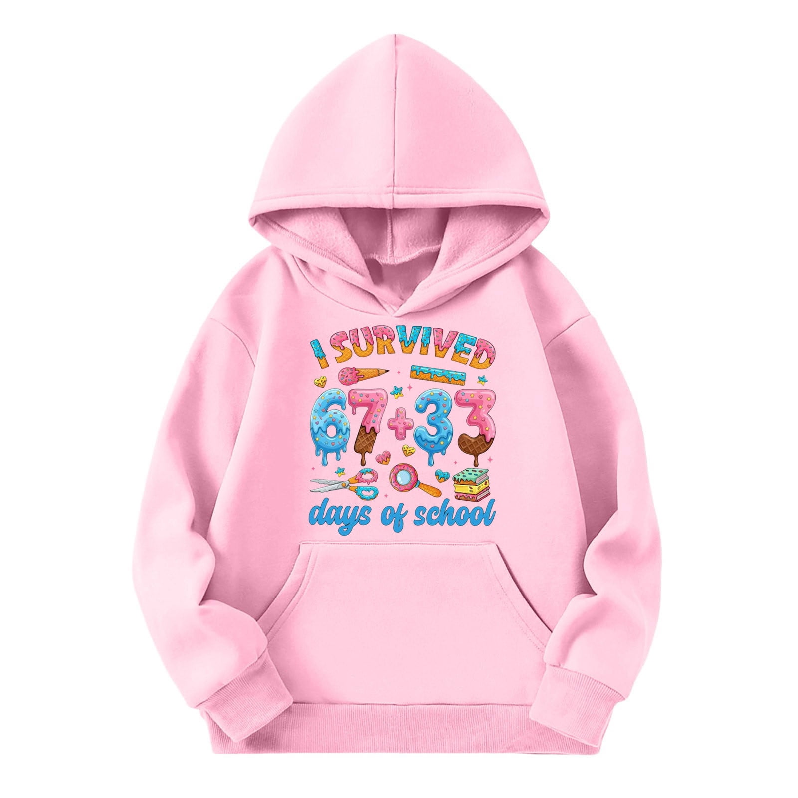 Cool And Casual Boys Hooded Sweatshirt Fashionable Loose Fit Pullover ...