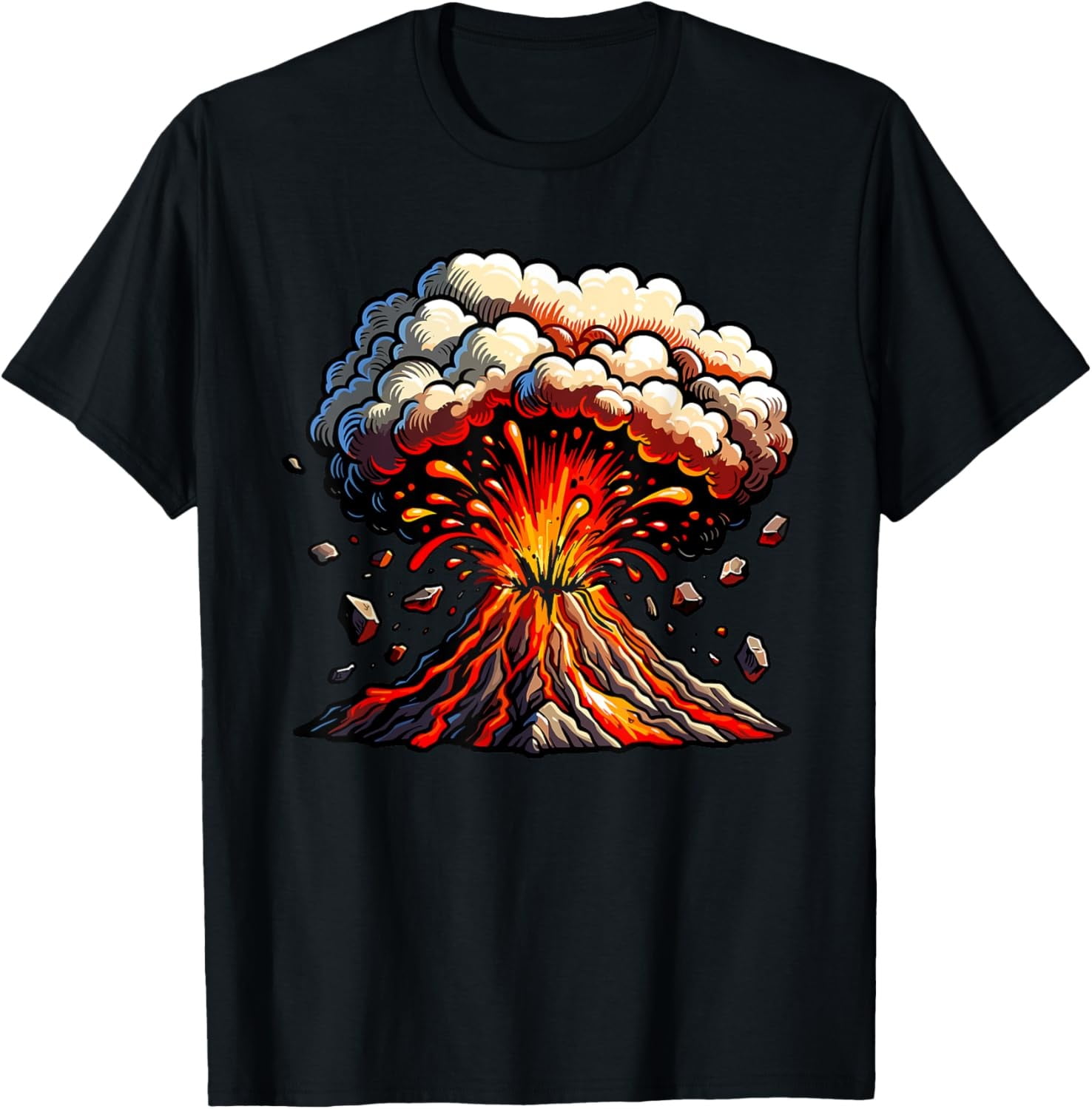 Cool Animated Volcano Lava Science Geology For Kids T-Shirt - Walmart.com