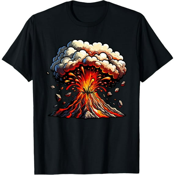 Cool Animated Volcano Lava Science Geology For Kids T-Shirt - Walmart.com