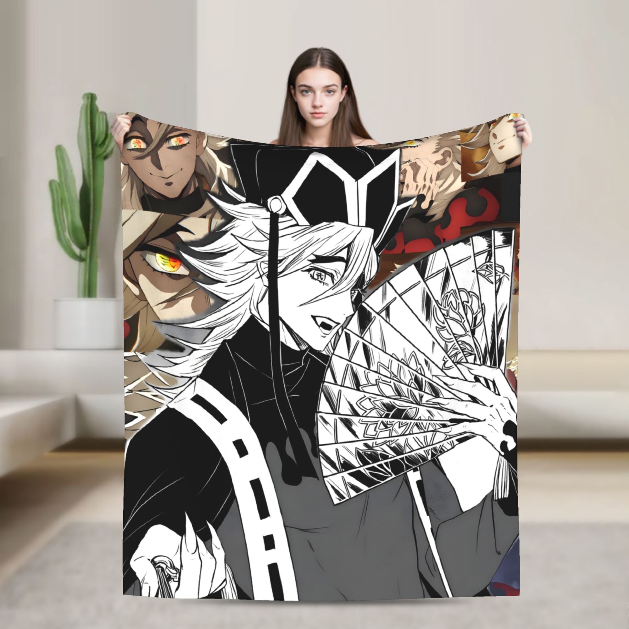 Cool Anime Villain Doma Douma Soft Fleece Blanket - Stylish Japanese ...