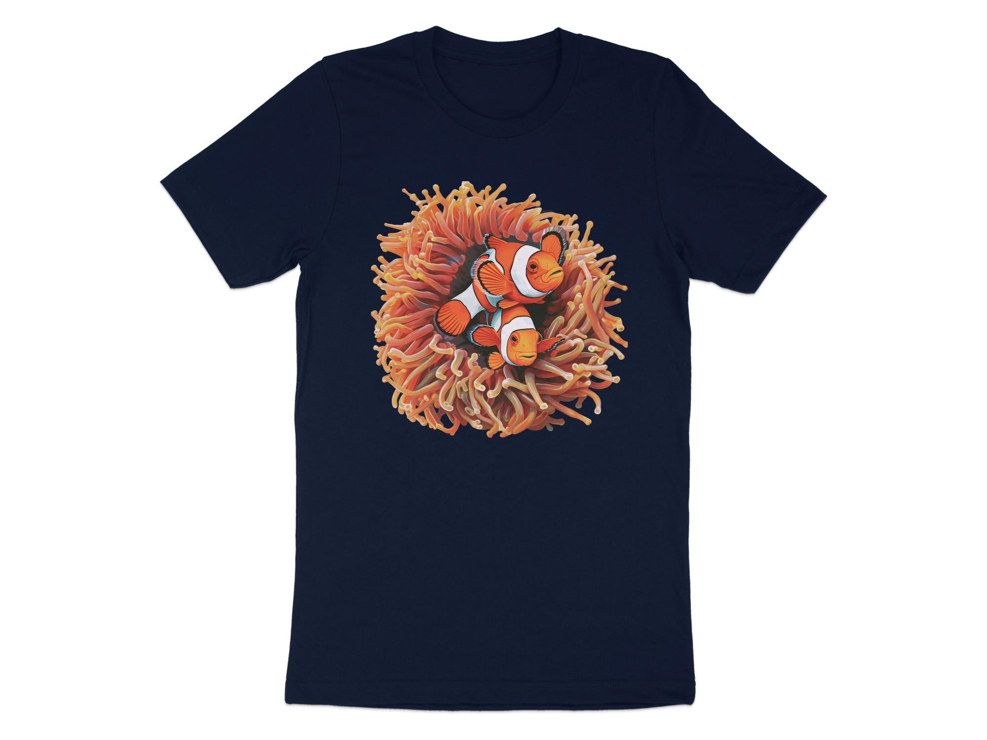 Cool Aquarium Clownfish Tropical Coral Reef Fish Fisher Gift T-Shirt ...
