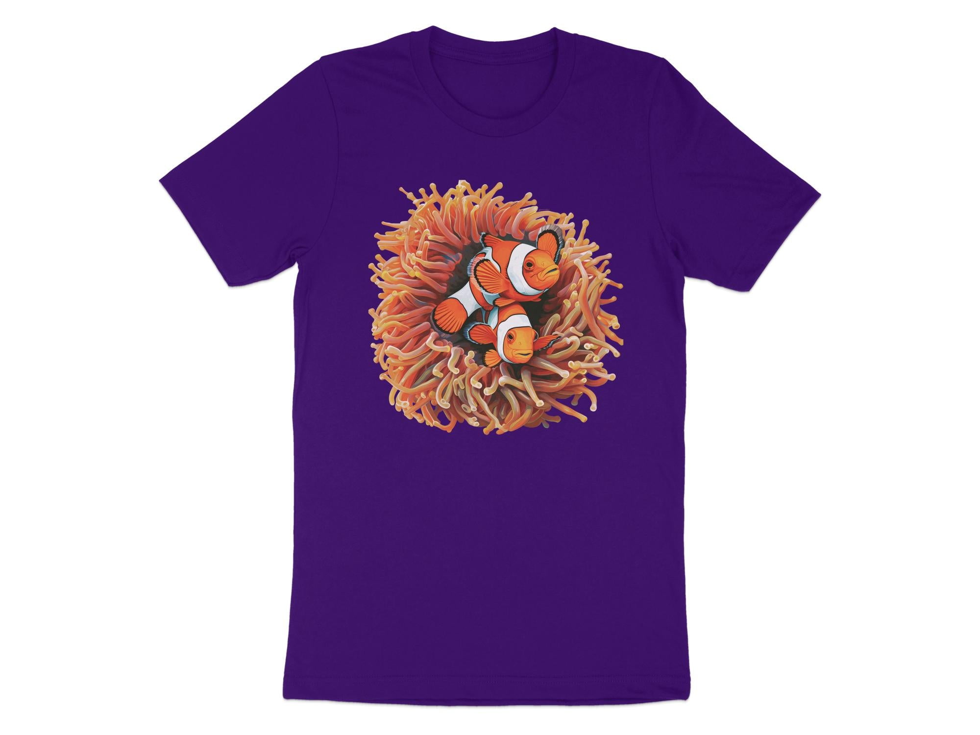 Cool Aquarium Clownfish Tropical Coral Reef Fish Fisher Gift T-Shirt ...