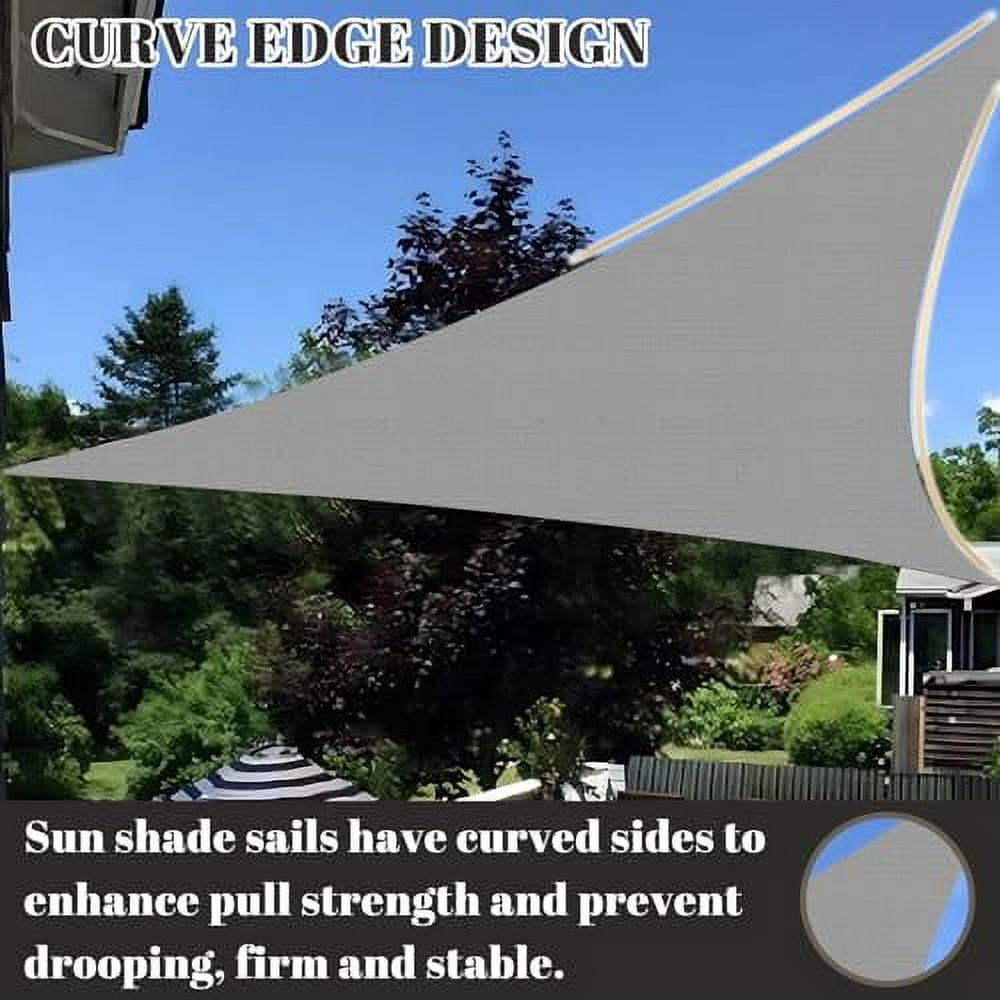 Cool Area Sun Shade Sail 5x5x7.1 FT Right Triangle for Patio Outdoor ...