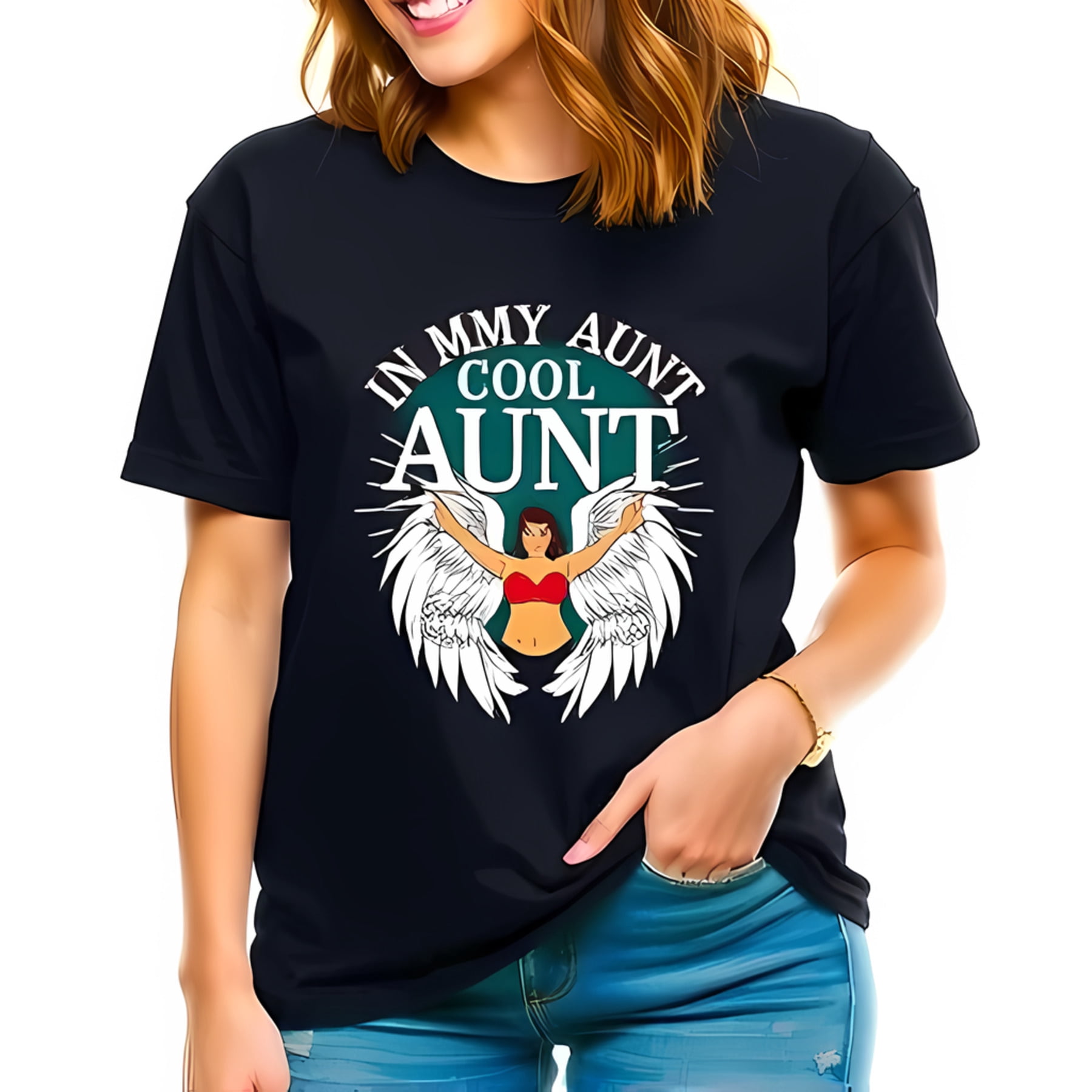 Cool Aunt Cotton Short Sleeve T-Shirt - Bold 'IN MY AUNT COOL AUNT ...