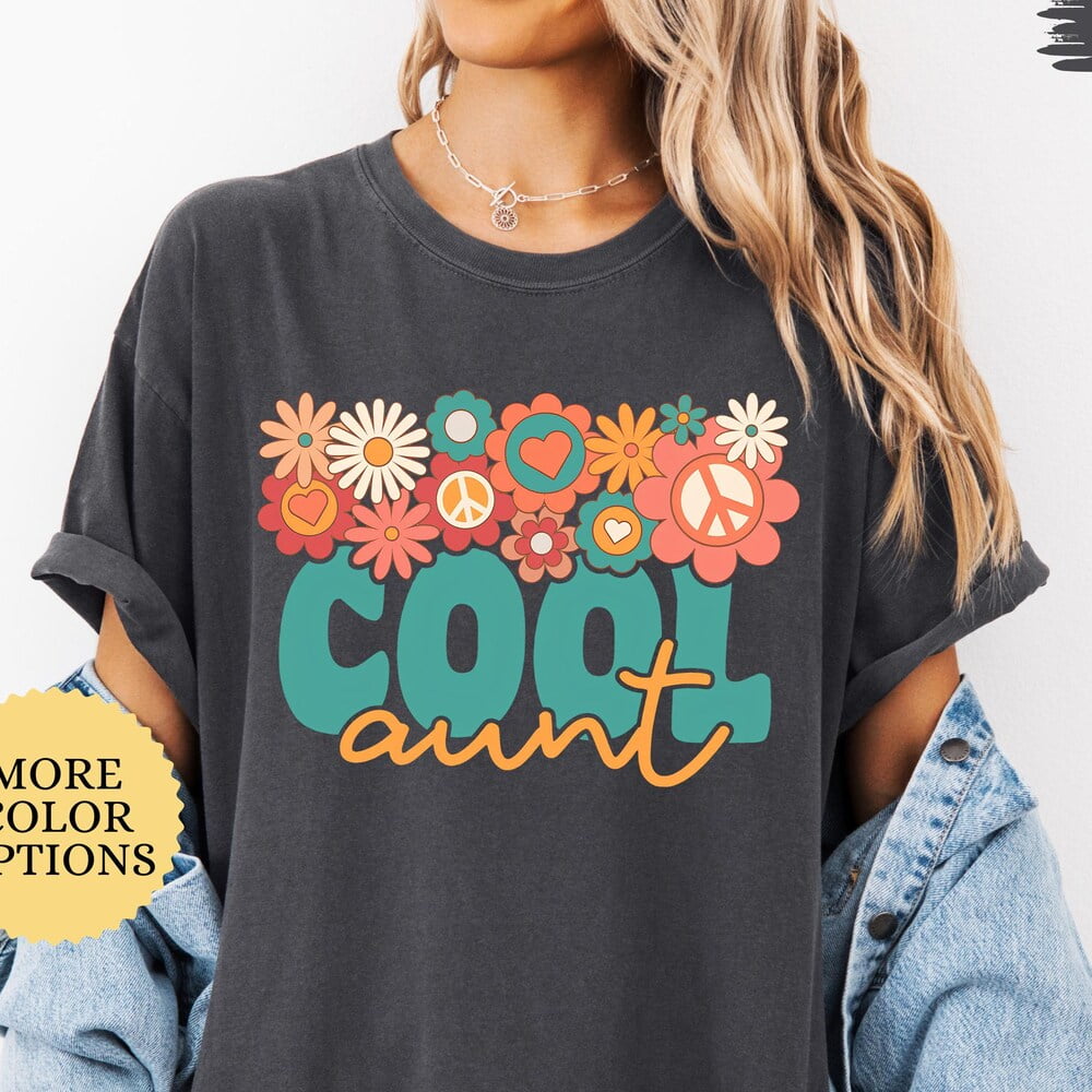 Cool Aunt Shirt, Cool Auntie Shirt, Gift For Auntie, Retro Aunt Shirt ...