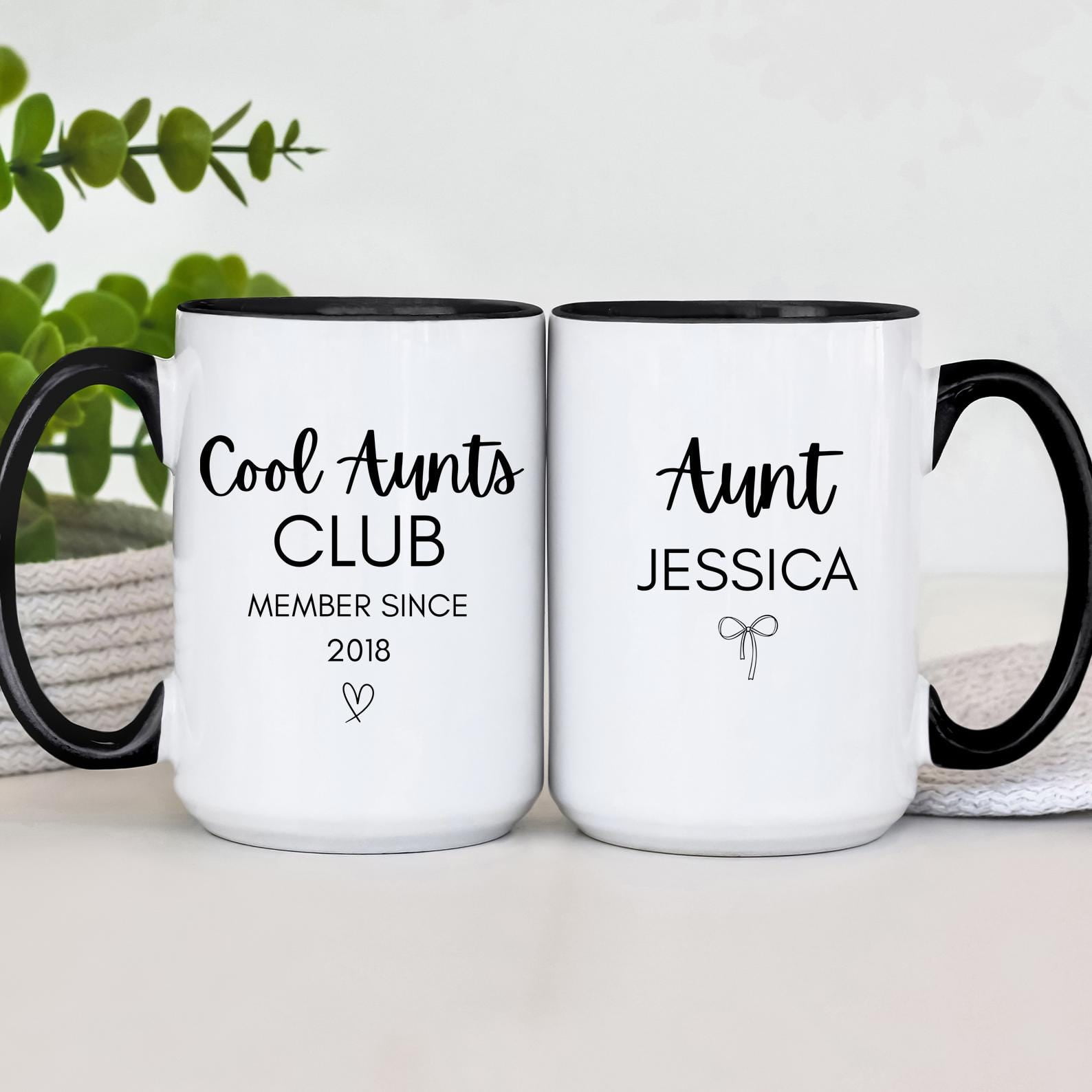 Cool Aunts Club Coffee Mug | Auntie Gift, Fun Family Cup, Favorite Aunt ...