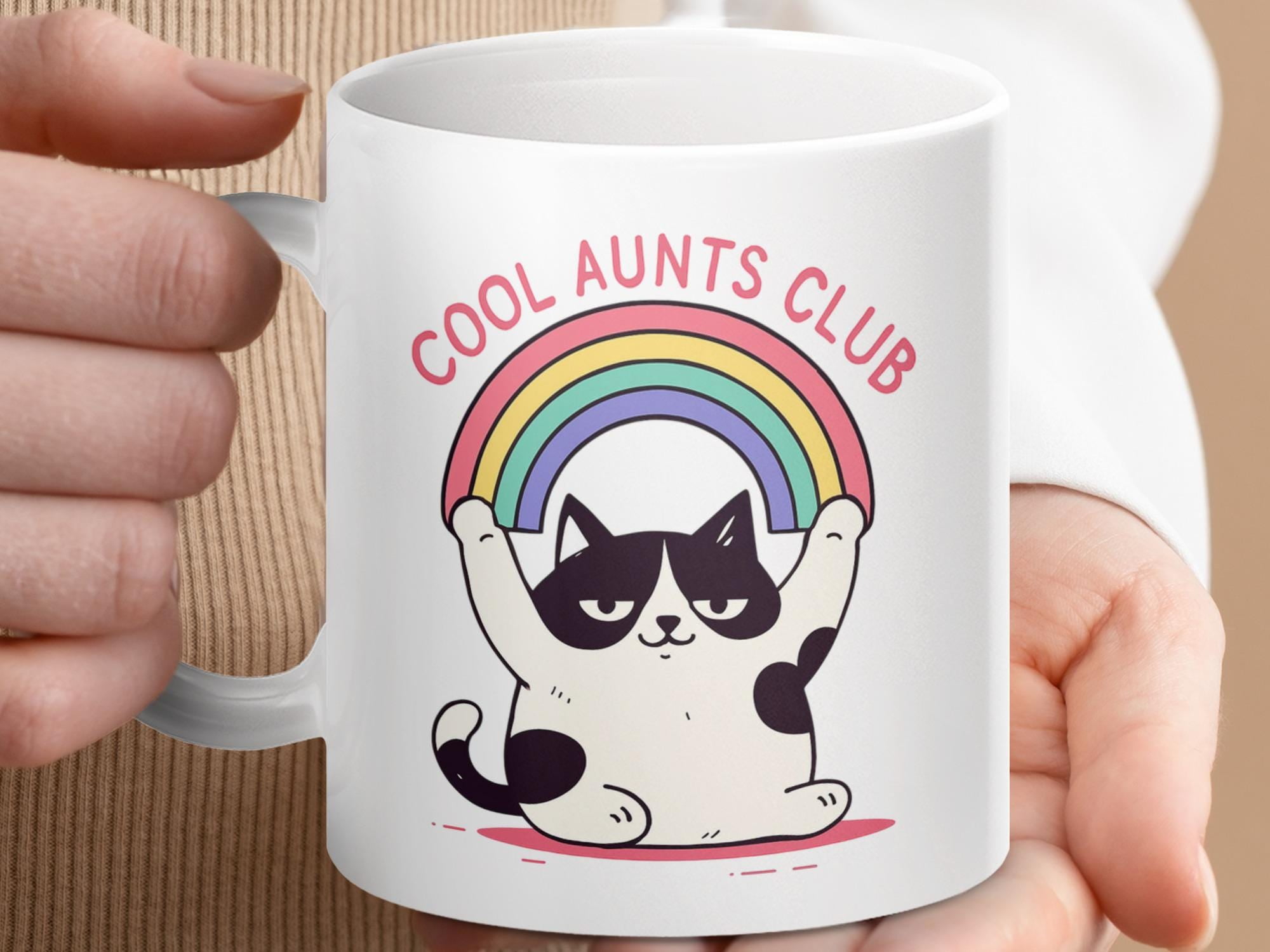 Cool Aunts Club Mug – Funny Cat Lover Coffee Cup, Aunt Gift Idea ...