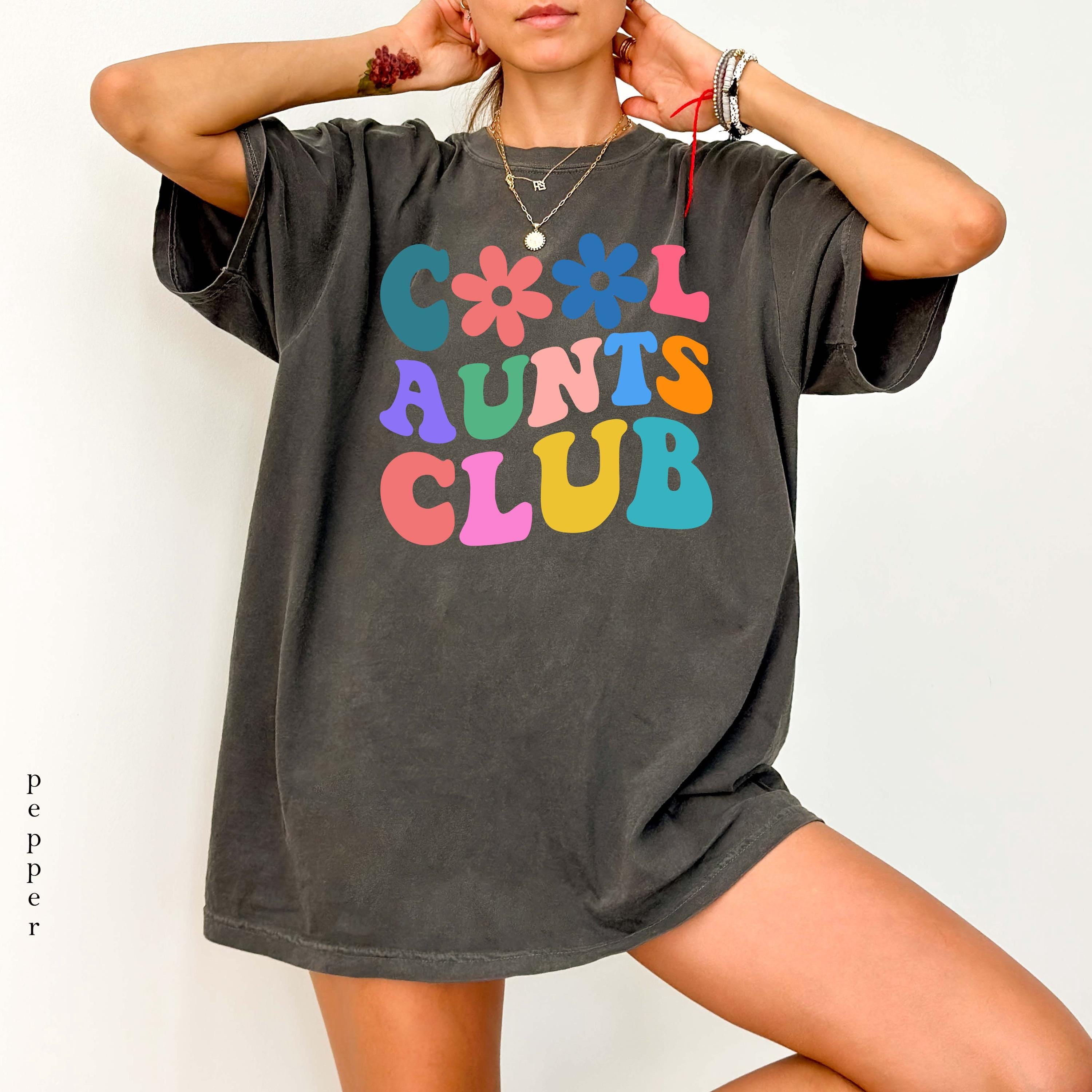 Cool Aunts Club Sweatshirt, Colorful Auntie Shirt, Fun Retro Aunt ...