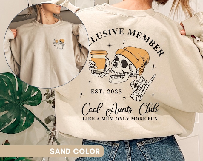 Cool Aunts Club Sweatshirt New Aunt Sweater Cool Aunts Shirt Pregnancy ...