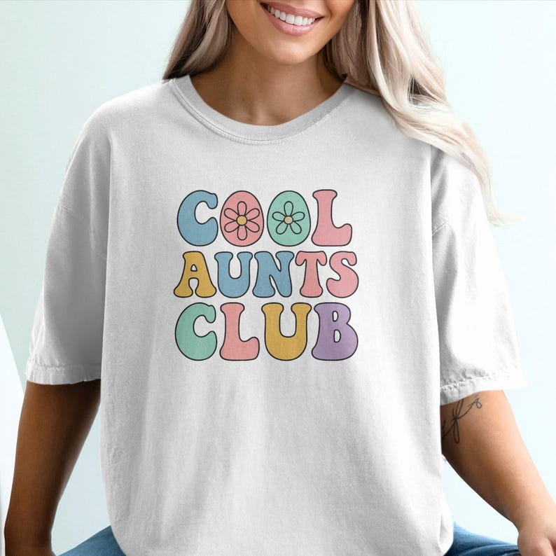 Cool Aunts Club T-Shirt, Fun Aunt Gift, Trendy Aunt Tee - Walmart.com