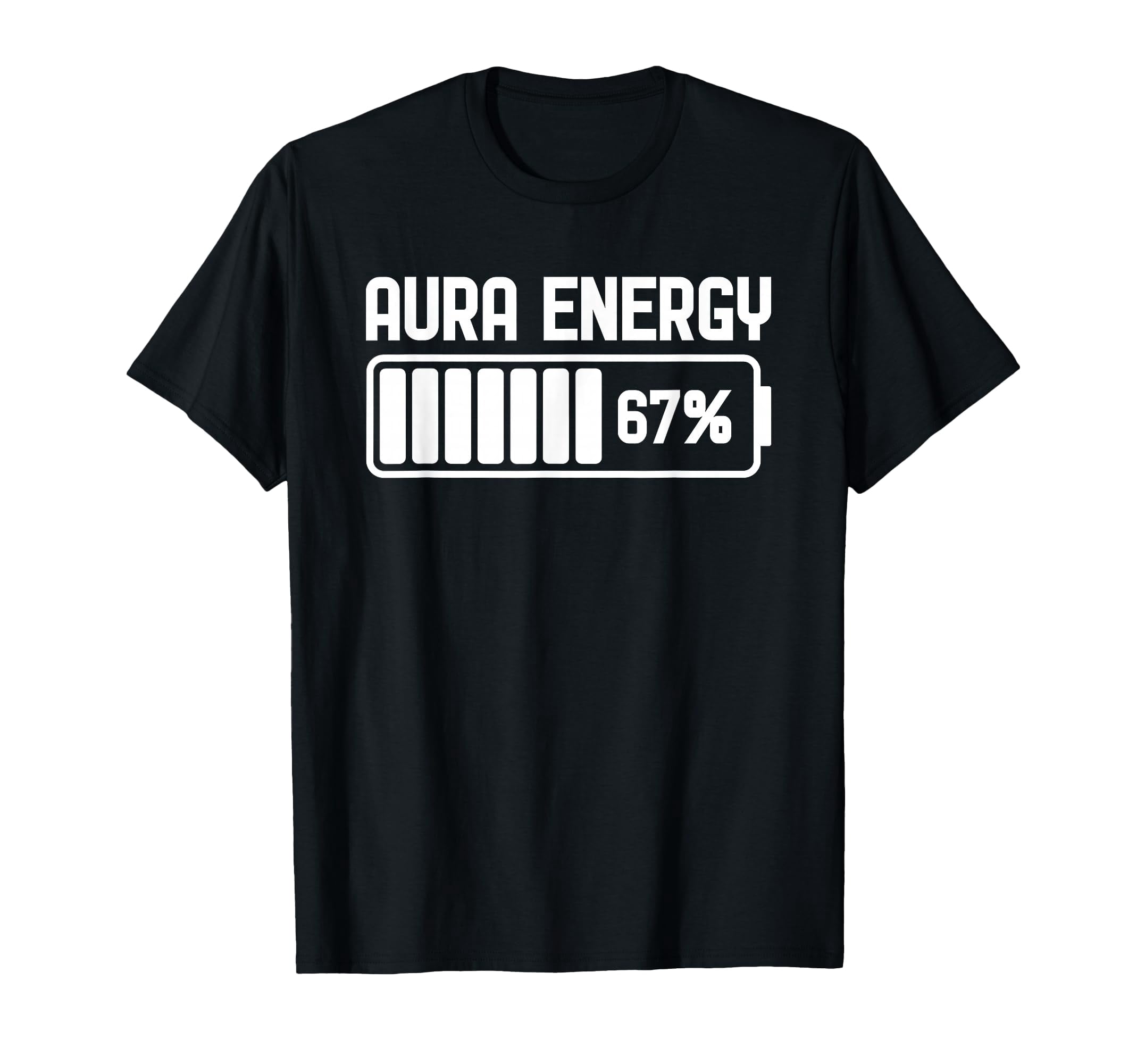 Cool Aura Energy Battery Icon T-Shirt for Trendy Style and Fun Meme ...