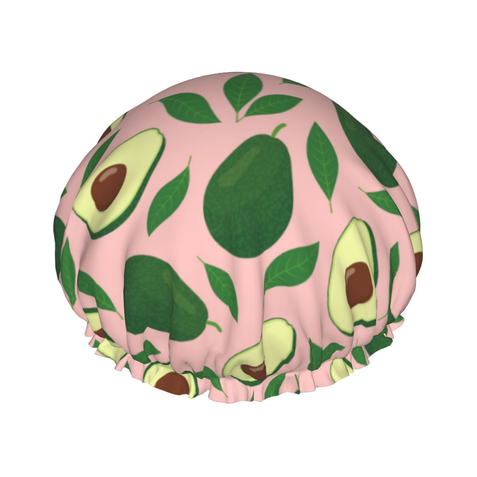 Cool Avocado Shower Cap for Women, Double Waterproof Layers Shower Caps ...