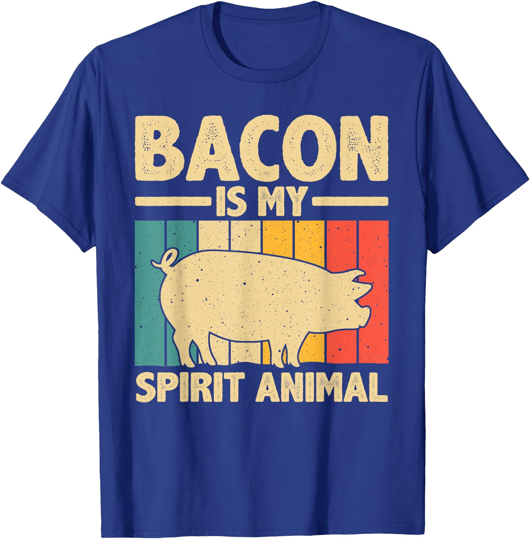 Cool Bacon Pig Pork Lover Softstyle Unisex T-Shirt,Royal Blue Color ...
