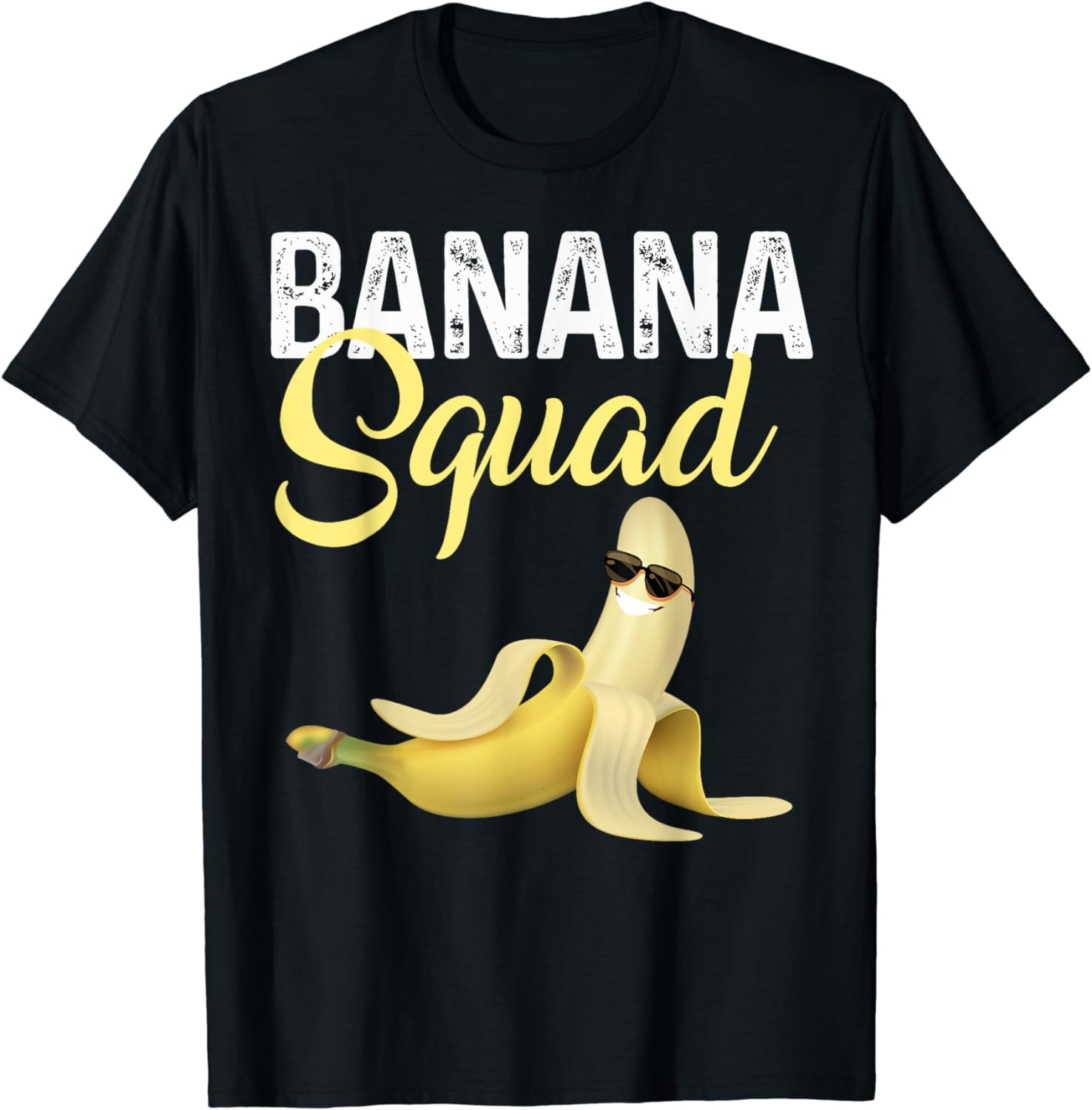 Cool Banana Squad Halloween Costume Banana Sunglusses Team T-Shirt ...